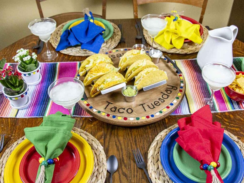 How to Create a Fun Fiesta Tablescape for Taco Night • IkornCrafts